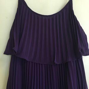 Dresses | Plum Colored Pleated Dress | Poshmark